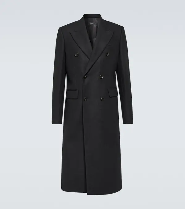 Amiri Wool-blend Double-breasted Coat