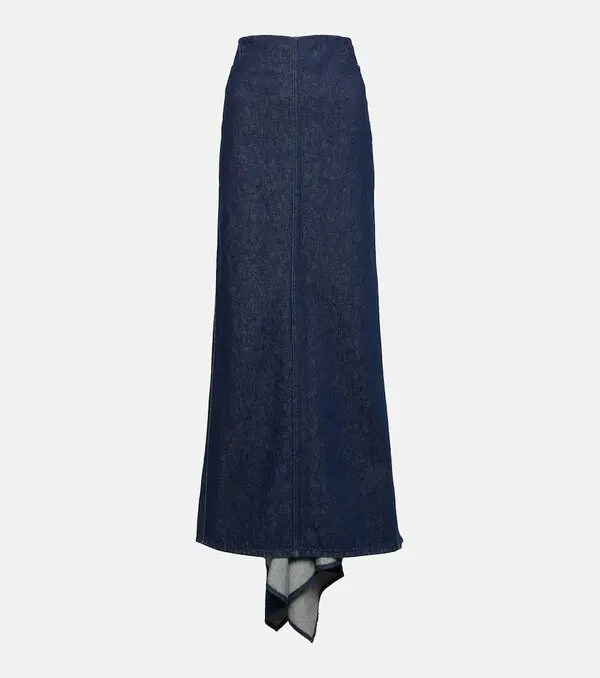 Magda Butrym Low-rise Denim Maxi Skirt