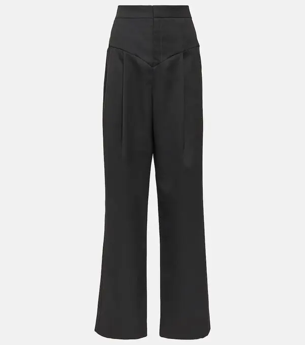 Isabel Marant Staya Wool Wide-leg Pants - Black