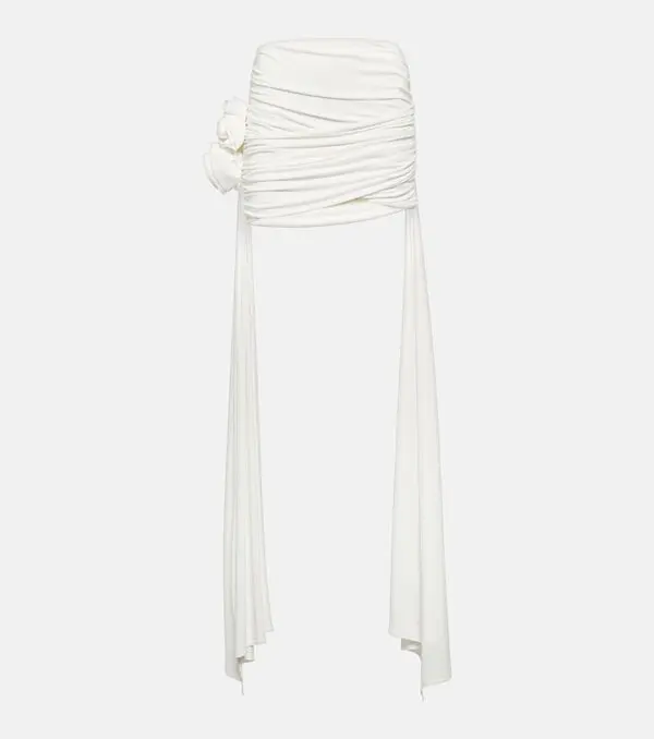 Magda Butrym Appliqué Ruched Mini Skirt