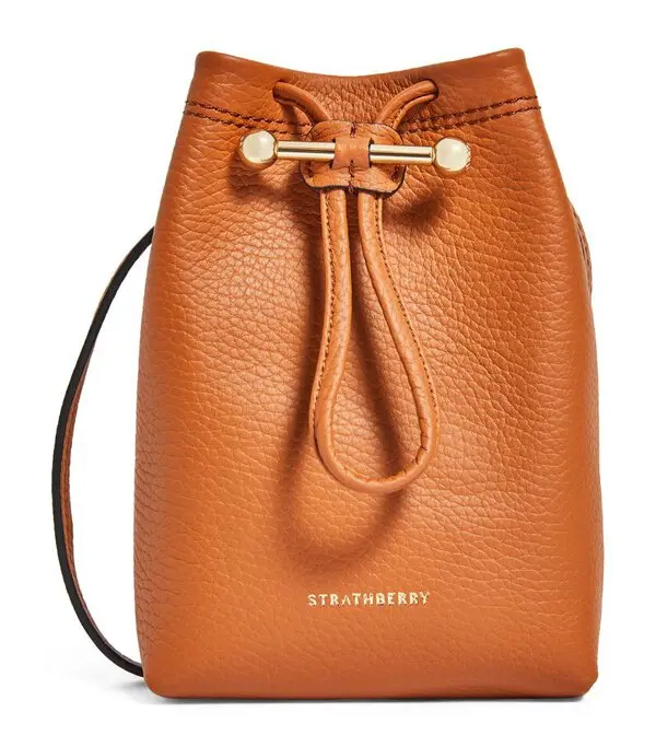 Strathberry Small Leather Lana Osette Bucket Bag - Brown | Editorialist