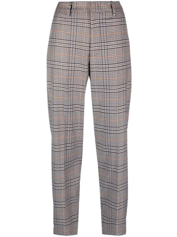 DONDUP Micaela Checked Trousers - Blue