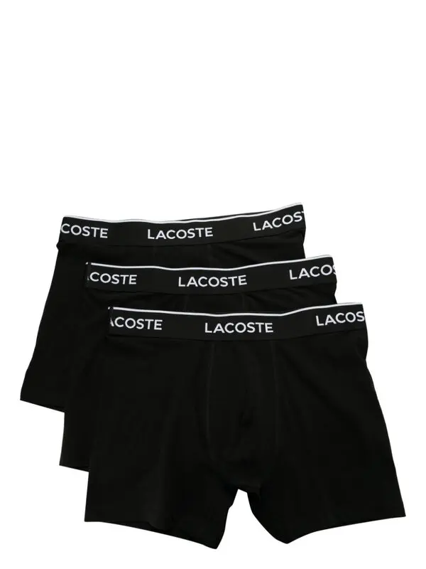 Lacoste Logo-waistband Slip-on Boxers - Black