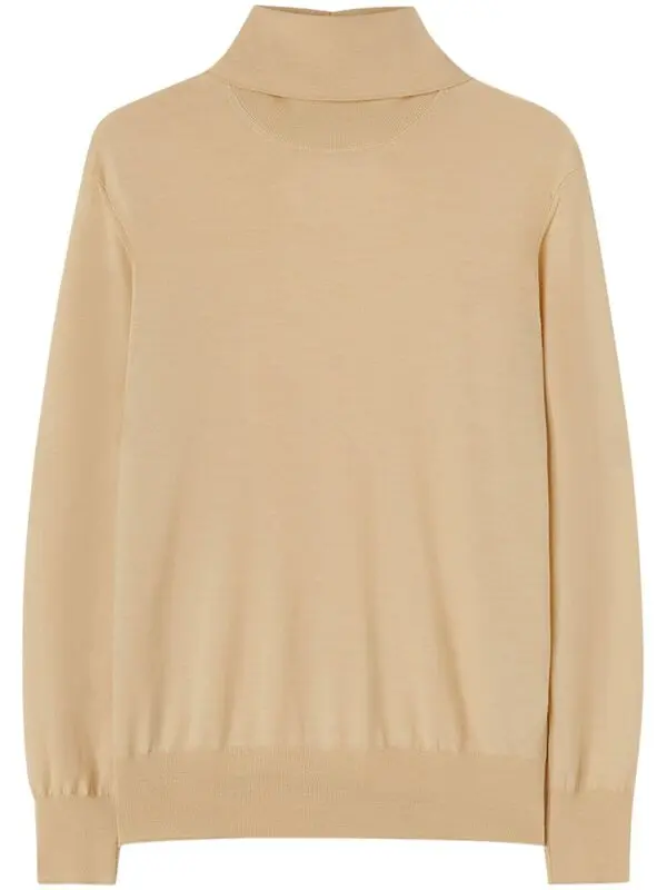 JIL SANDER Roll-neck Wool Jumper - Neutrals