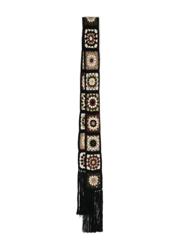 Rosetta Getty Fringed Crochet Scarf