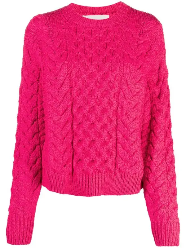 MARANT ETOILE Jake Cable-knit Jumper - Pink