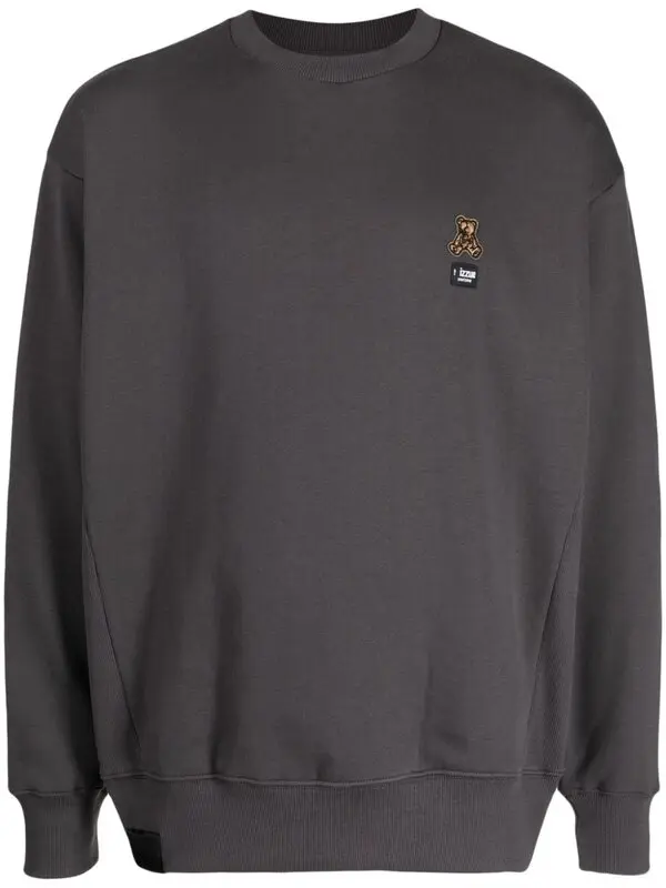 Izzue Bear-patch Fleece Sweatshirt