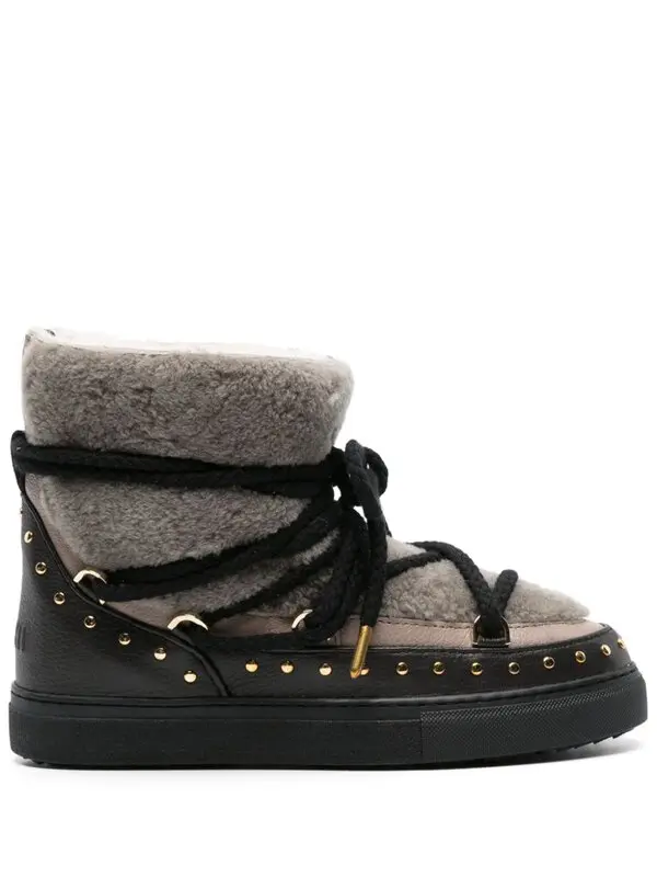 Inuikii Shearling Lace-up Boots - Neutrals