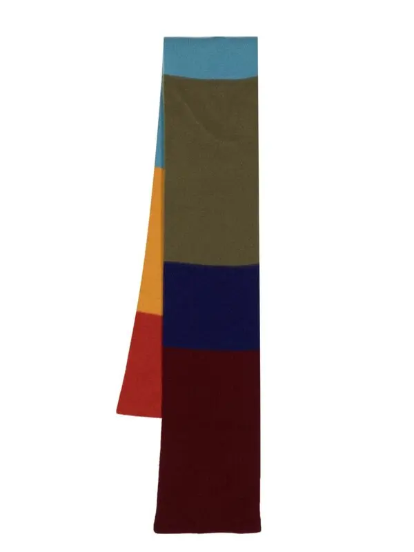 Pringle Of Scotland Striped Lambs Wool Scarf