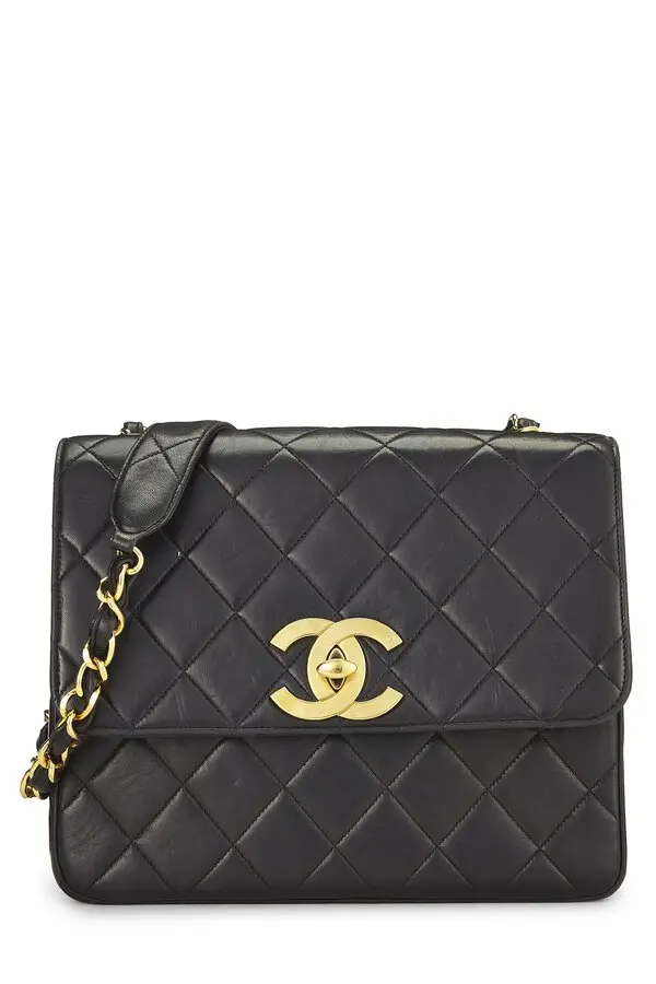Chanel Lambskin Flap Bag - Black