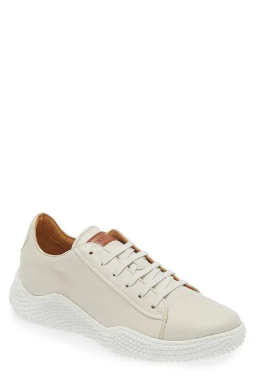 Mezlan Scallop Leather Sneakers - White
