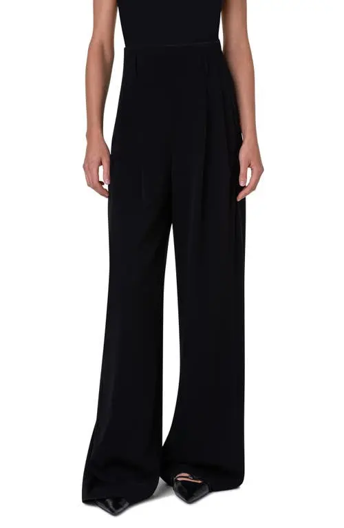 Akris Florina Wide Leg Pants - Black