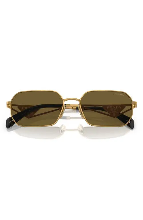 Prada 58mm Irregular Sunglasses - Matte Gold