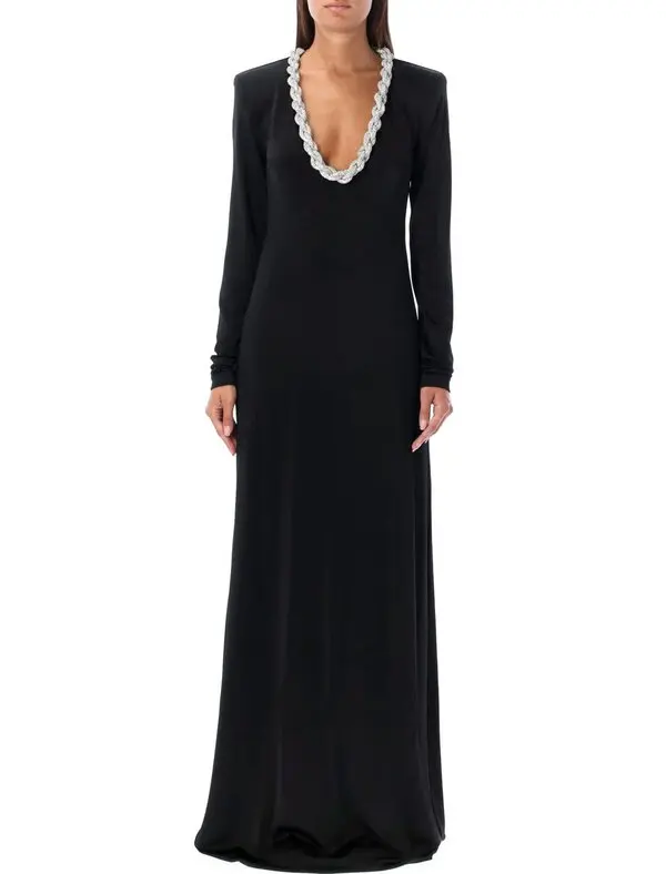 Stella Mccartney Crystal Braided Dress In Black - 33% Off
