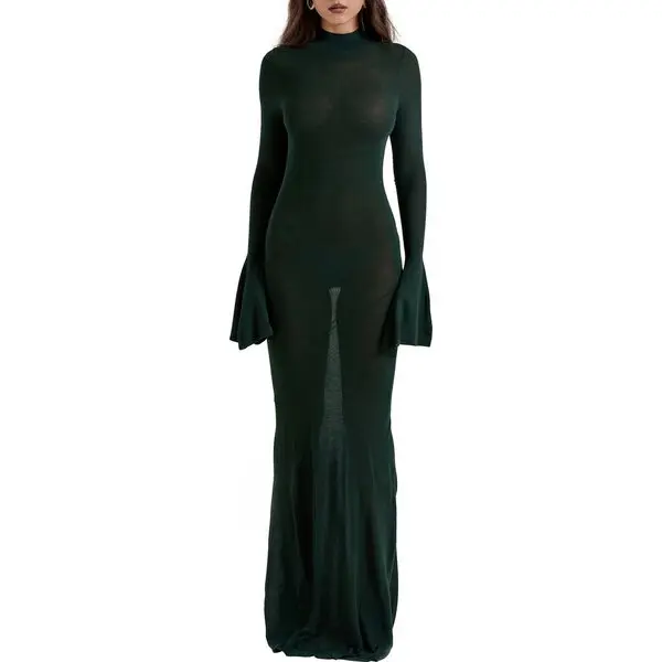 House Of Cb Sancha Maxi Dress - Emerald Green