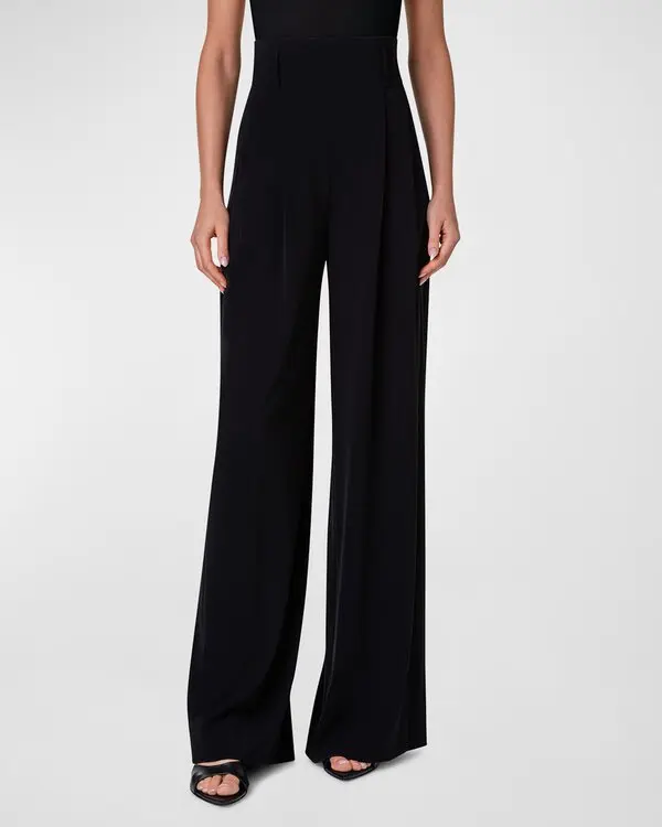 Akris Florina Wide Leg Pants - Black