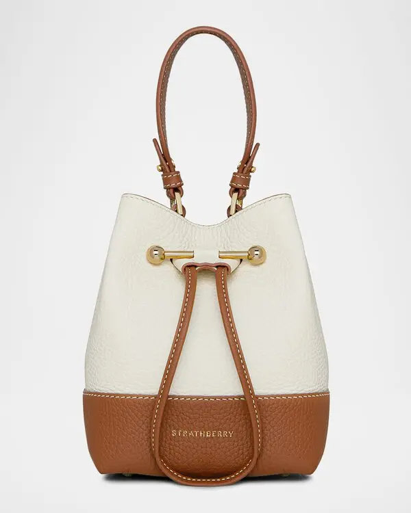 Strathberry Lana Osette Drawstring Crossbody Bag - Vanilla Tan Vanilla Stitch