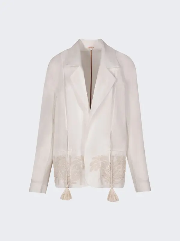 Johanna Ortiz Unfolded Moment Jacket - Ecru