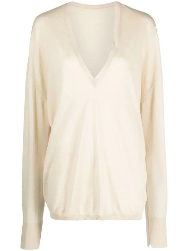 QUIRA V-neck Virgin Wool Jumper