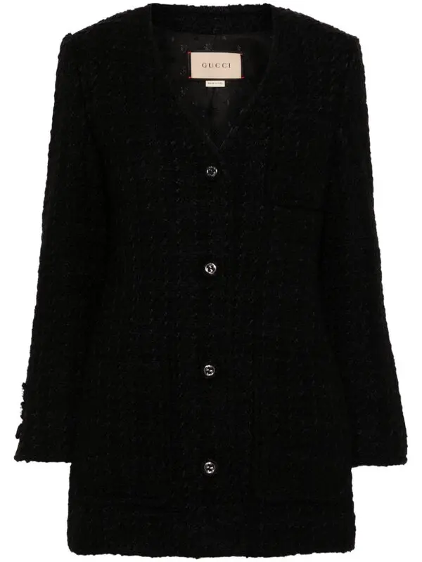 Gucci Single-breasted Tweed Jacket