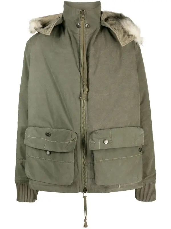 GREG LAUREN Army Tent Retro Zip-up Jacket - Green