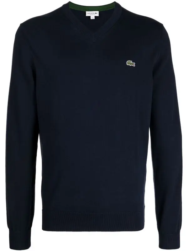 Lacoste Logo-embroidered Jumper - Blue