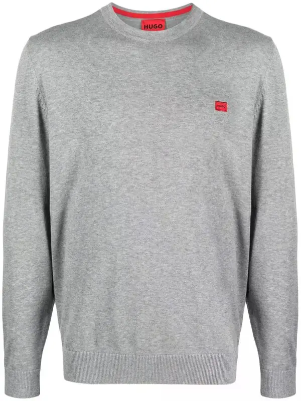 Hugo Boss Logo-patch Fine-knit Jumper