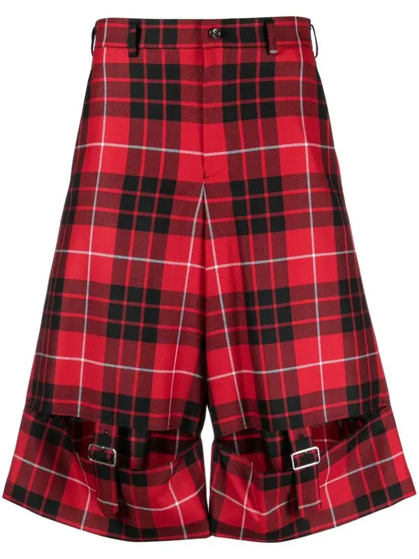 BLACK COMME DES GARÇONS Tartan Wool Shorts