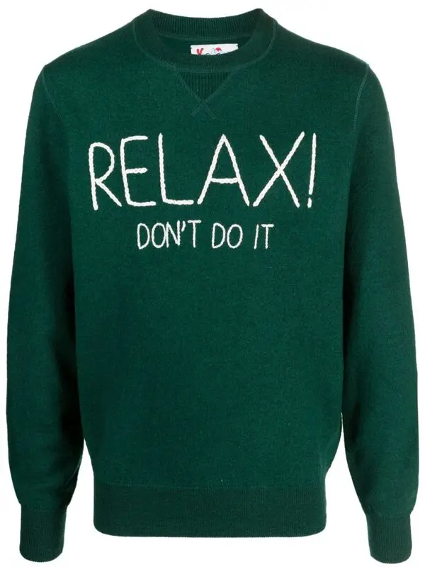 MC2 SAINT BARTH Slogan-embroidered Wool Jumper