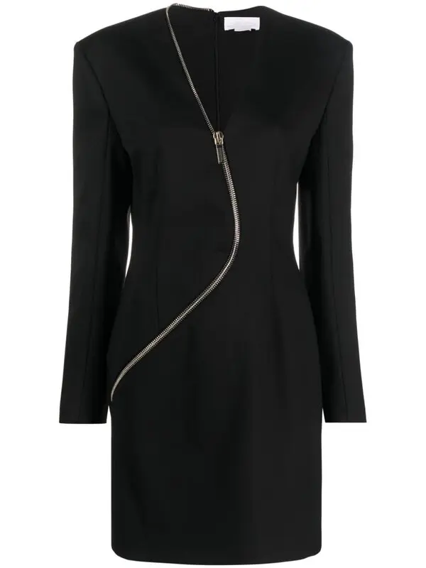 GENNY Decorative-zip Mini Dress