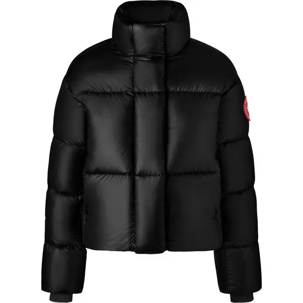 Canada Goose Cypress 750 Fill Power Down Recycled Nylon Packable Crop Puffer Jacket