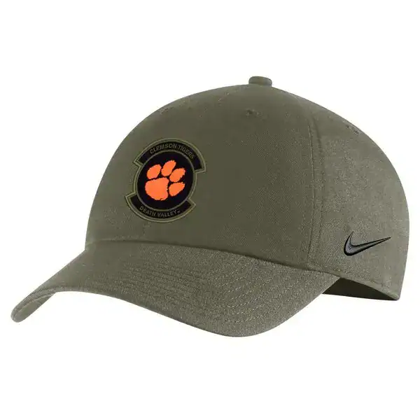 Nike Clemson Tigers Military Pack Heritage86 Adjustable Hat - Olive ...