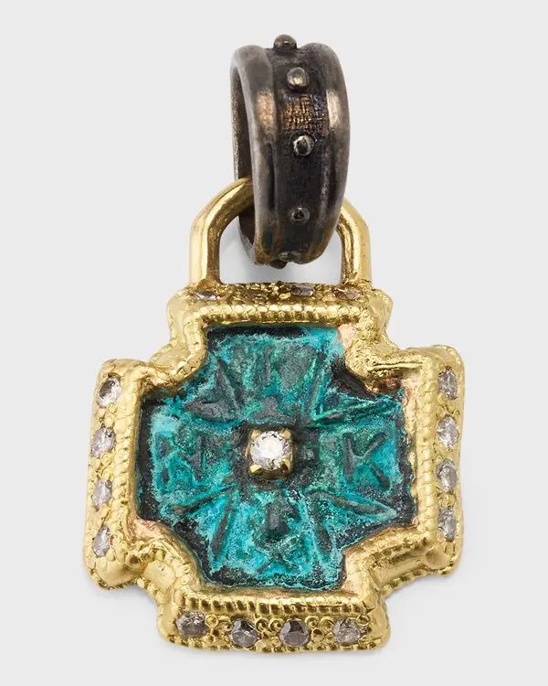 Armenta Artifact Cross Enhancer With Diamonds
