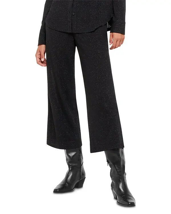 Whistles Eva Sparkle Cropped Pants - Black/multi