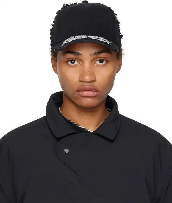 Heliot Emil Distorted Cap In Black - 30% Off | Editorialist