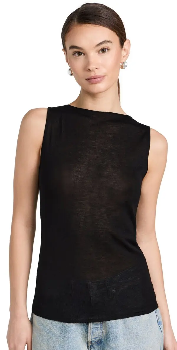 DL1961 Crewneck Tank - Black (knit)