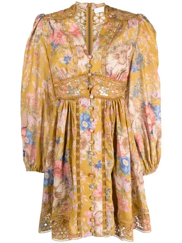 Zimmermann August Plunge Mini Dress