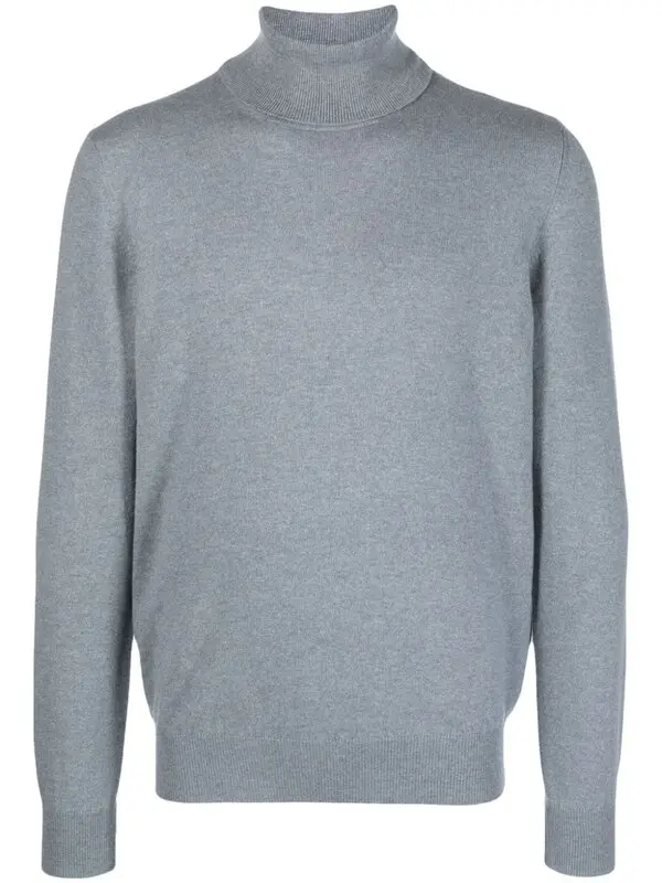 BARBA NAPOLI Mélange-effect Cashmere Jumper - Blue
