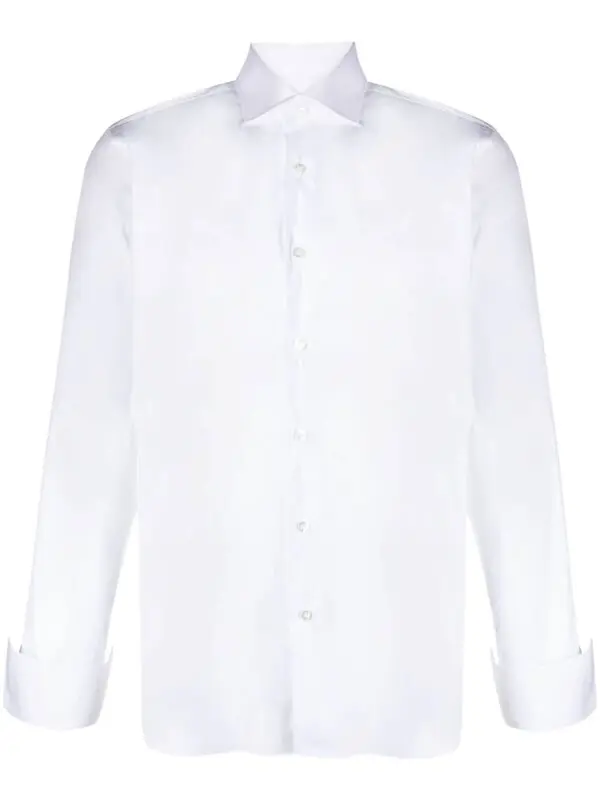 BARBA NAPOLI Long-sleeve Buttoned Shirt - White