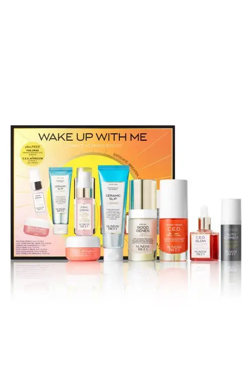 Sunday Riley Wake Up With Me Complete Morning Routine Set $178 Value