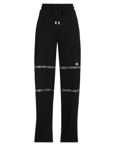 Gcds Rhinestone Embellished Wide Leg Pants - Black