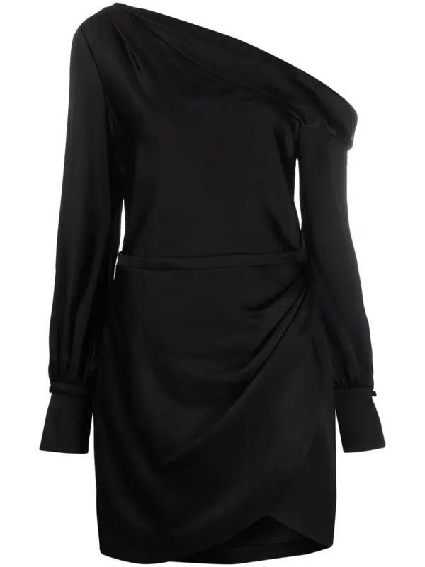 Simkhai Cameron Asymmetric Mini Dress - Black