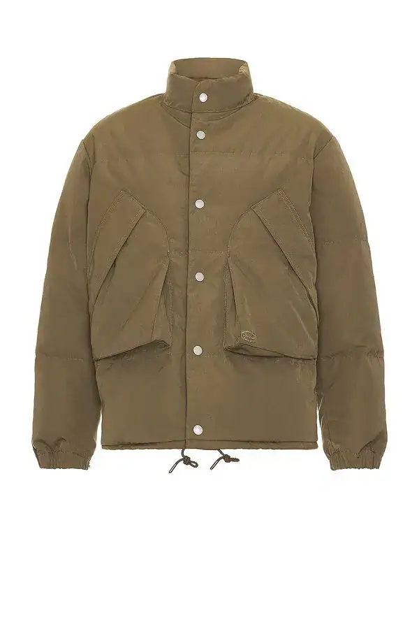 Snow Peak Takibi Down Jacket In Brown In Olive - 40% Off