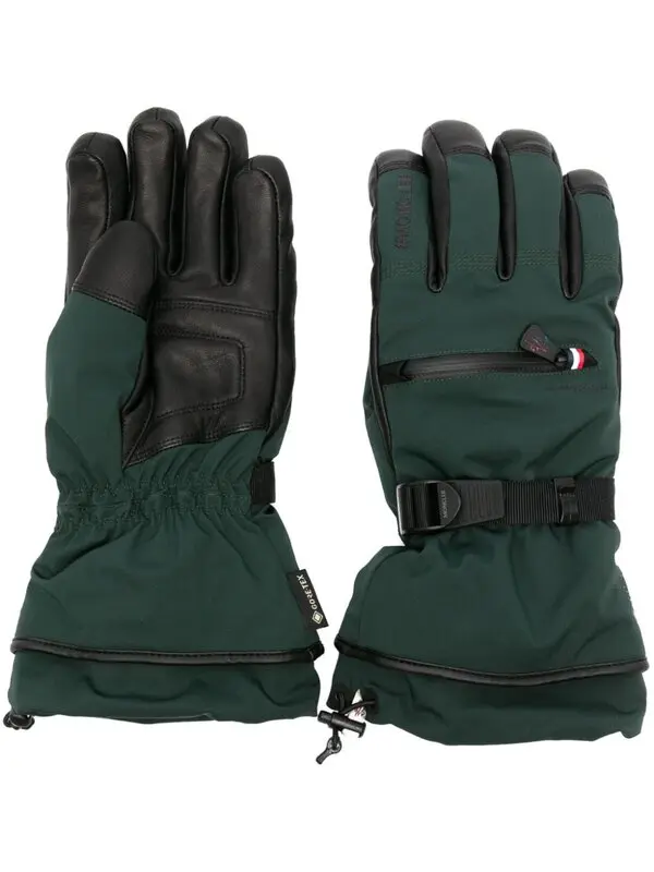 Moncler Drawstring Padded Gloves - Green
