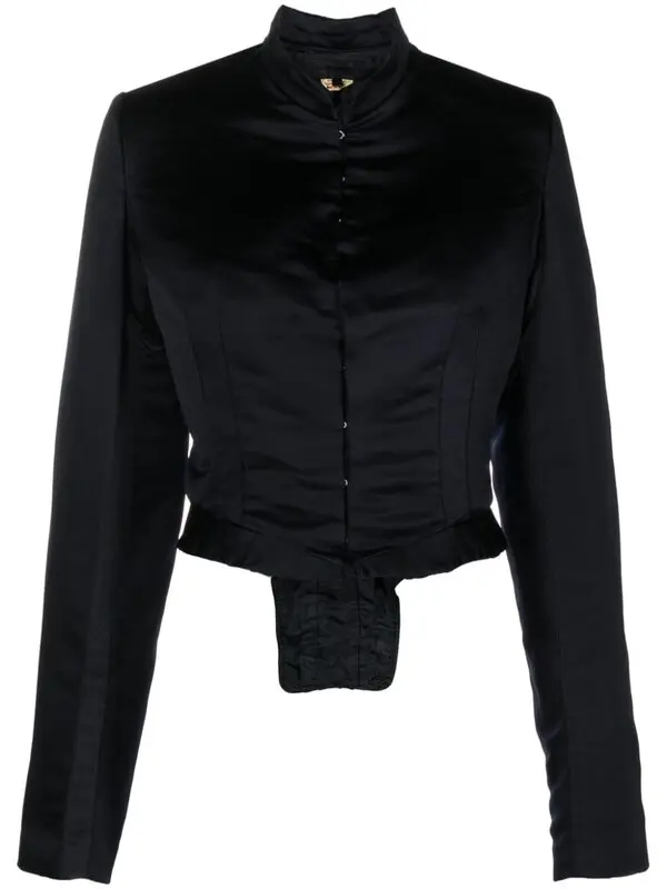 Comme Des Garçons Corset-style Cropped Jacket