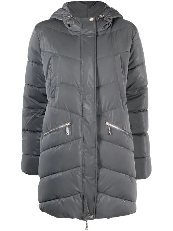 Liu Jo Logo-plaque Hooded Padded Coat