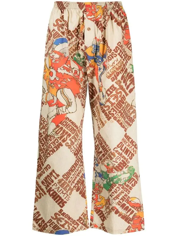 ERL Printed Cropped Trousers
