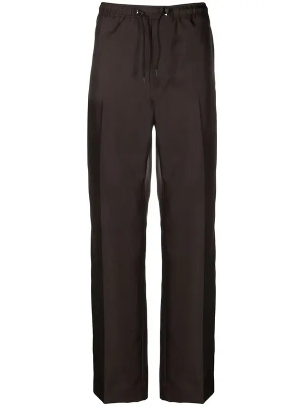 LANVIN Side-stripe Drawstring Straight-leg Trousers