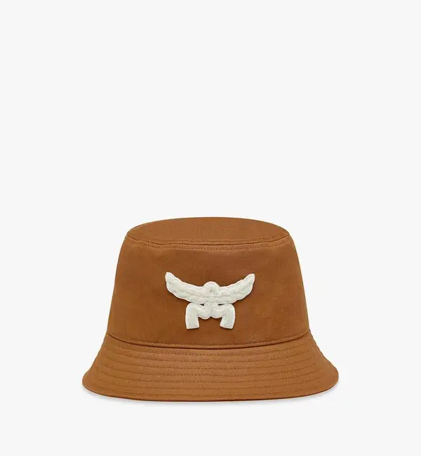 Mcm Essential Logo Bucket Hat - Cognac