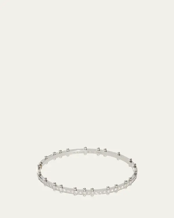 OSCAR MASSIN Beaded Bangle With Lab Grown Diamonds - White Gold